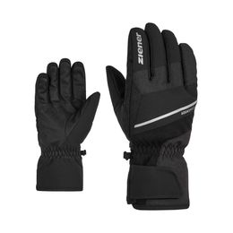 Skihandschuhe Ziener "GEZIM-Z AS glove man", Herren, Gr. 9, schwarz (schwarz tec), Obermaterial: 100% Polyester; Innenseite: 100% Polyester; Futter: 100% Polyester; Wattierung: 100% Polyester, Handschuhe Skihandschuhe