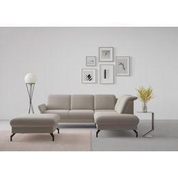 Sit & More Ecksofa SIT & MORE "Fashion L-Form", braun (latte), B:250cm H:84cm T:207cm, Sofas, Ecksofa, wahlweise mit Kopfteilverstellung und Vorziehsitz, motorisch