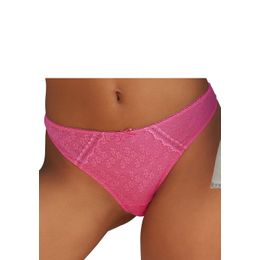 String Vivance, Damen, Gr. 36/38, pink, Microfaser, Obermaterial: 80% Polyamid, 20% Elasthan, figurbetont, Unterhosen String, aus dezent transparenter Spitze