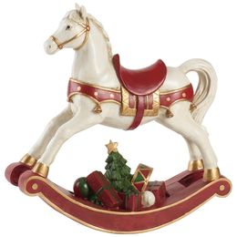 Villeroy & Boch Weihnachtsfigur VILLEROY & BOCH "Schaukelpferd XL Winter Collage bunt", bunt, Dekofiguren, Weihnachtsfigur