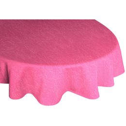 Tischdecke WIRTH "Lahnstein" Gr. 1, pink, B:130cm L:190cm, Polyester, Tischdecken, Tischdecke, oval