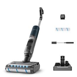Rowenta Nass-Trocken-Sauger "X-Clean 7, Saugen und Wischen, LED-Display, 180 abflachbares Design", trust blau, chrome, B:28,1cm H:20,5cm T:115,6cm, Mehrzwecksauger, selbstreinigend, selbstfahrendes Walzensystem, f&uuml;r Hartb&ouml;den, GZ5735, Nass-Trocken-Sauger