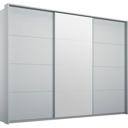 Schwebet&uuml;renschrank Rauch "Kleiderschrank Schrank Garderobe Schlafzimmerschrank Ankleide KEPAN", grau (seidengrau), B:278cm H:233cm T:64cm, Holzwerkstoff, Schr&auml;nke, Schwebet&uuml;renschrank, mit umfangreicher Innenausstattung und Passepartout