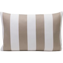 G&ouml;zze Kissenh&uuml;lle G&Ouml;ZZE "Bali" Gr. 3, grau (taupe, wei&szlig;), B:40cm L:60cm, Polyester, Obermaterial: 65% Polyacryl, 35% Polypropylen, Kissenbez&uuml;ge, Kissenh&uuml;lle