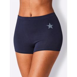 Panty, Damen, Gr. 42, 3 Stk., bunt (marine, schwarz, bordeaux), 95% Baumwolle, 5% Elasthan, Unterhosen Panty