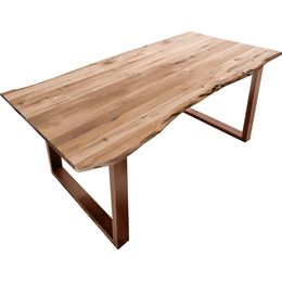 Esstisch Sit "Tops&Tables", beige (natur, braun, braun, natur), B:240cm H:78cm T:100cm, Tische, Esstisch