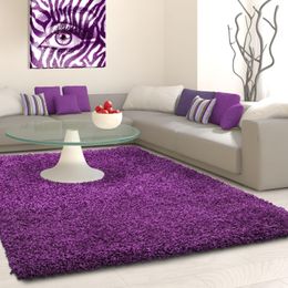 Hochflor-Teppich Ayyildiz Teppiche "Life Shaggy 1500" Gr. 8, lila, B:300cm H:30mm L:400cm, Kunstfaser, Teppiche, Hochflor-Teppich, Langflor, uni, gro&szlig;e Farbauswahl, robust, auch als L&auml;ufer und in rund