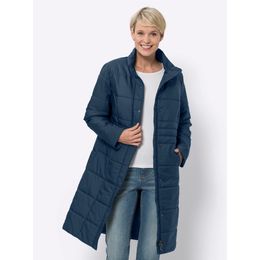 Steppmantel Classic Basics, Damen, Gr. 50, blau (dunkelblau), 100% Polyester, Wattierung:100% Polyester, unifarben, unifarben mit Farbeinsatz, unifarben mit Farbeins&auml;tzen, M&auml;ntel Steppmantel