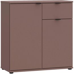 Kommode FORTE "Ganymede", orange (terracotta), B:80,1cm H:82,3cm T:34,1cm, Holzwerkstoff, Sideboards, Kommode, Kommode, Stauraum, Schublade; Metallgriffe, 4 Dekore, Breite 80,1cm