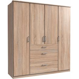 Kleiderschrank wimex "Click", braun (struktureichefarben hell), B:180cm H:199cm T:58cm, Schr&auml;nke, Kleiderschrank, ohne Spiegel