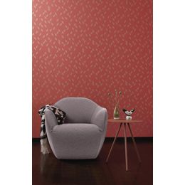 Sessel "CR.480 Designsessel, Loungesessel", lila (purpurviolett, steingrau 044, 69), B:79cm H:73cm T:82cm, Chenille COCO (72% Polyester 15% Baumwolle 13% Polyacryl), CREATION BY ROLF BENZ, Sessel, Sessel, Wahlweise aus Leder oder Chenille