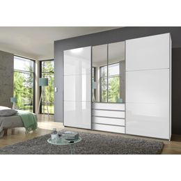 Schwebet&uuml;renschrank wimex "Magic by fresh to go", wei&szlig; (wei&szlig;, au&szlig;ent&uuml;ren wei&szlig;glas), B:300cm H:236cm T:65cm, Schr&auml;nke, Schwebet&uuml;renschrank