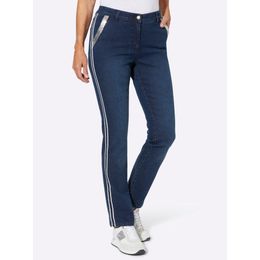 Bequeme Jeans Classic Basics, Damen, Gr. 20, Kurzgr&ouml;&szlig;en, blau, stone, washed, 81% Baumwolle, 17% Polyester, 2% Elasthan, unifarben, lang, Jeans Bequeme Jeans