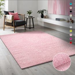 Hochflor-L&auml;ufer Sanat "LOCA" Gr. 12, rosa, B:80cm H:30mm L:250cm, Kunstfaser, Teppiche, Hochflor-L&auml;ufer, Wohnzimmer, Langflor, Shaggy, Schlafzimmer