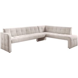 Eckbank exxpo - SOFA FASHION "Barista, bequem und elegant, hohe Bodenfreiheit", beige, B:265cm H:83cm T:199cm, Sitzb&auml;nke, Eckbank, Eckbank Barista bequem und elegant, hochwertige Detailverarbeitung