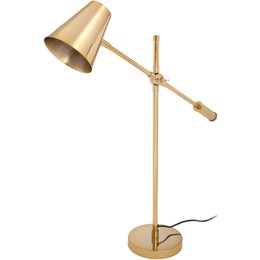 Kayoom Tischleuchte "Allen", gold (goldfarben), 1, H: 74cm, 1 Stk., Leuchten, Tischleuchte im Industrial-Style aus Metall, individuell verstellbar, Tischleuchte