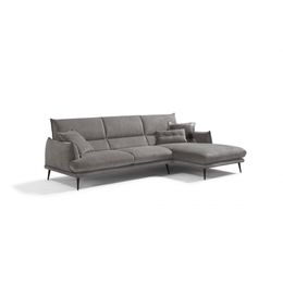 Ecksofa Egoitaliano "FUNNY, hochwertiges & aktuelles Design, bequeme R&uuml;ckenlehne, L-Form", grau, B:265cm H:90cm T:225cm, 100% Polyester, Sofas, Ecksofa, hochwertiger Sitzkomfort, L-Form