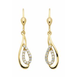 Adelia&acute;s Paar Ohrh&auml;nger ADELIA&acute;S "333 Gold Ohrringe Ohrh&auml;nger mit Zirkonia", gold, Ohrringe, Damen, Gelbgold 333, Paar Ohrh&auml;nger