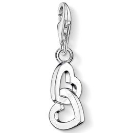 Charm-Einh&auml;nger Thomas Sabo "Herzen", silber (silberfarben), Charms, Damen, Silber 925 (recycelt), Charm-Einh&auml;nger