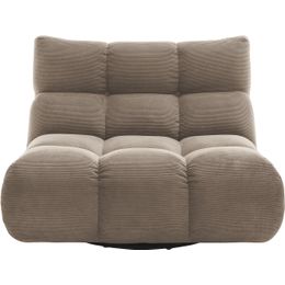 1,5-Sitzer Home Affaire "Cozy Bubble, 360 drehbarer Sessel, Breite 107cm", taupe, B:112cm H:85cm T:108cm, 95% Polyester, 5% Nylon, Sofas, 1 5-Sitzer, mit eleganter Steppung, Rundumbezug & weicher Polsterung