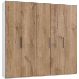 Kleiderschrank wimex "Level by fresh to go", wei&szlig; (wei&szlig;, plankeneichefarben), B:250cm H:236cm T:58cm, Schr&auml;nke, Kleiderschrank, ohne Schubladen