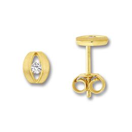 Paar Ohrstecker ONE ELEMENT "Zirkonia Ohrringe Ohrstecker aus 333 Gelbgold", gold, Ohrringe, Damen, Gelbgold 333, Paar Ohrstecker