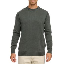 Rundhalspullover INDICODE "INNiels O-neck", Herren, Gr. XL, raven, Strick, Obermaterial: 100% Baumwolle, unifarben, regular fit, Rundhals, Rippb&uuml;ndchen, Pullover Rundhalspullover