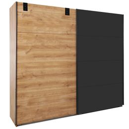 Schwebet&uuml;renschrank wimex "Malm&ouml;, Kleiderschrank wahlweise mit oder ohne Spiegel", grau (plankeneiche, graphit), B:225cm H:210cm T:65cm, Holzwerkstoff, Schr&auml;nke, Schwebet&uuml;renschrank, Kleiderschrank im Industrial Design, 225 oder 270cm breit