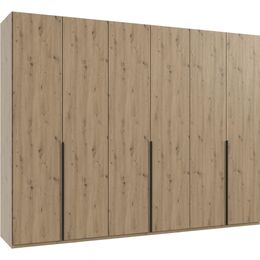 Kleiderschrank wimex "Mugano,in 5 Breiten,2 H&ouml;hen,2 Tiefen, viele Farben, Made in Germany", schwarz (artisan, eiche nachbildung, griffe schwarz), B:270cm H:208cm T:58cm, Holzwerkstoff, Schr&auml;nke, Kleiderschrank, mit langen Griffen aus Metall, mit oder ohne Spiegel
