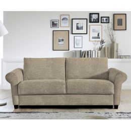 Schlafsofa Bali "ELISA Dauerschl&auml;fer in 140 und 160er Breite", braun (hellbraun), B:211cm, 100%PES, Sofas, Schlafsofa, stabile Gitterrost-Unterfederung