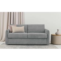 Schlafsofa Home Affaire "Bergamons", grau, B:169cm H:90cm T:97cm, 100% Polyester, Sofas, Schlafsofa, 2-Sitzer, mit Dauerschlaffunktion, inkl. Federkernmatratze, Lattenrost