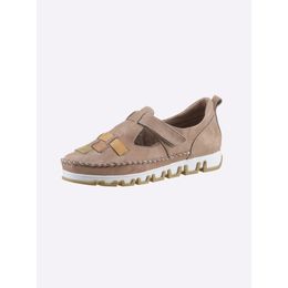 Slipper Gemini, Damen, Gr. 41, braun (camel), Glattleder, Schuhe Slipper