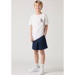 Chinoshorts LEVI'S KIDS "LVB XX AUTHENTIC CHINO SHORTS", Jungen, Gr. 8 (128), N-Gr, blau (marineblaus), Twill, Obermaterial: 98% Baumwolle, 2% Elasthan, unifarben, normal, Hosen Chinoshorts, mit Markenlabel