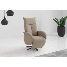 Sit & More TV-Sessel SIT & MORE "Juma, inkl. Drehfunktion & Kopfteilverstellung", beige (taupe), B:75cm H:110cm T:82cm, 95% Polyester 5%Polyamid, Sessel, TV-Sessel, H&ouml;he Armlehne 66 cm, wahlweise mit Aufstehhilfe, 2 Motoren und Akku