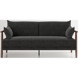 Schlafsofa Playboy "Sylvie", anthrazit, B:201cm H:88cm T:85cm, Sofas, Schlafsofa, Schlafsofa