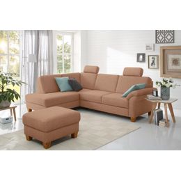 Ecksofa Home Affaire "Borkum L-Form, B: 249 cm - OTTO. Verl&auml;ssliche Qualit&auml;t.", braun, B:249cm H:87cm T:189cm, Struktur (100% Polyester);Luxus-Microfaser ALTARA NUBUCK (100% Polyester);MELROSE (100% Polyester);Luxus-Microfaser Toro (100% Polyester), Sofas, Ecksofa, optional Bettfunktion, Federkern