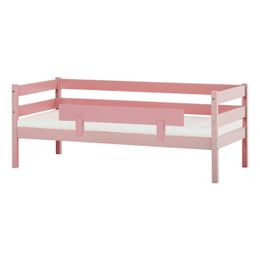 Einzelbett Hoppekids "ECO Comfort Kinderbett, Kiefer Massivholz, Jugendbett inkl. Rollrost", rosa (blassrosa), B:76cm H:65cm L:166cm, Kiefer massiv, Betten, Einzelbett, 70x160 cm, wahlweise in verschieden Farben/ Matratze/ Absturzsicherung
