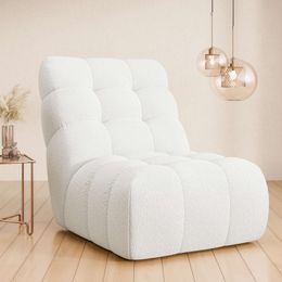 Sessel Home Affaire "AURELIAN, Love Seat XXL, Lese-Sessel, Big-Sessel", wei&szlig;, B:88,5cm H:95,5cm T:130cm, 100% Polyester, Sessel, Sessel, mit Wellenunterfederung, Velours, Struktur fein, Struktur grob