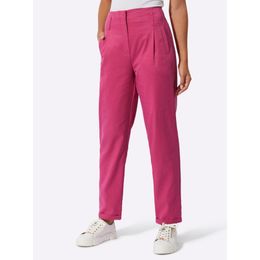 CR&Eacute;ATION L Webhose CREATION L, Damen, Gr. 40, Normalgr&ouml;&szlig;en, pink (fuchsia), 63% Lyocell, 37% Polyester, unifarben, lang, Hosen Webhose