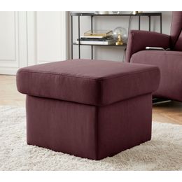 Sit & More Stauraumhocker SIT & MORE "Melissa", rot (bordeaux), B:60cm H:48cm T:60cm, 98% Polyester 2% Polyamid, Hocker, Stauraumhocker, klassisches Design, optional in dem mit Wasser zu reinigendem Bezug