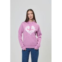 Kapuzensweatshirt Bench. "MIAO_HOODY", Damen, Gr. 36, lila (violet), Sweatware, Obermaterial: 60% Baumwolle, 40% Polyester, bedruckt, Rundhals, Rippb&uuml;ndchen mit Daumenl&ouml;chern, Sweatshirts Kapuzensweatshirt