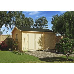Gartenhaus Kiehn-Holz "Gassler Berg", beige (naturbelassen), Fu&szlig;boden im Gartenhaus, Holzwerkstoff, Gartenh&auml;user, Gartenhaus, aus naturbelassenem Fichtenholz