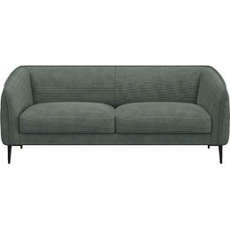 2,5-Sitzer FLEXLUX "Belle Designsofa, Couch, bequem durch Kaltschaum im Sitz", gr&uuml;n (dusty gr&uuml;n), B:188cm H:74cm T:89cm, 85% Polyester/15%Polyamide, Sofas, 2 5-Sitzer, Skandinavisches Design, In hochwertiger Verarbeitung