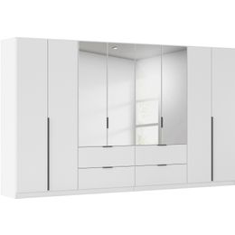 Dreht&uuml;renschrank OTTO HOME "Kleiderschrank Schrank Garderobe AGORDO mit Dekor- oder Hochglanzfront", wei&szlig; (alpinwei&szlig;), B:360cm H:229cm T:54cm, Holzwerkstoff, Schr&auml;nke, Dreht&uuml;renschrank, mit Au&szlig;enschubk&auml;sten, in 7 Breiten und 2 H&ouml;hen MADE IN GERMANY