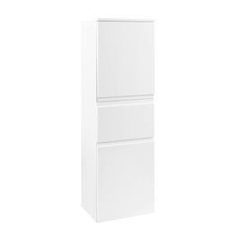 Midischrank Welltime "Cardiff", wei&szlig;, B:40cm H:130cm T:35cm, Holzwerkstoff, MDF, Schr&auml;nke, Midischrank, Breite 40 cm, mit Softclose-Funktion