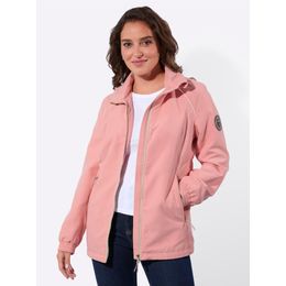 Langjacke Casual Looks, Damen, Gr. 48, rosenquarz, 89% Polyester, 11% Polyamid, Besatz:100% Polyester, Kapuzenfutter:100% Polyester, unifarben, Jacken Langjacke