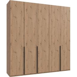 Kleiderschrank wimex "Mugano,in 5 Breiten,2 H&ouml;hen,2 Tiefen, viele Farben, Made in Germany", artisan, eiche nachbildung, griffe schwarz, B:225cm H:236cm T:58cm, Holzwerkstoff, Schr&auml;nke, Kleiderschrank, mit langen Griffen aus Metall, mit oder ohne Spiegel