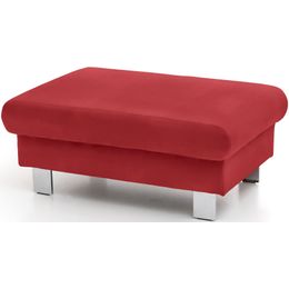 Hocker COTTA "Komaris, B: 100 cm", rot, B:100cm H:45cm T:65cm, Microfaser PRIMABELLE (100% Polyester);Kunstleder SOFTLUX;Feinstruktur (100% Polyester);Kunstleder SOFTLUX/Struktur (100% Polyester);NaturLEDER, Hocker, Hocker, individuell zu kombinieren