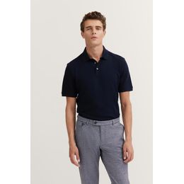 Poloshirt Bugatti, Herren, Gr. XL, blau (390, marine), 100% Baumwolle, unifarben, normal, ohne Ausschnitt, Rippb&uuml;ndchen, Shirts Poloshirt, aus atmungsaktiver Baumwolle
