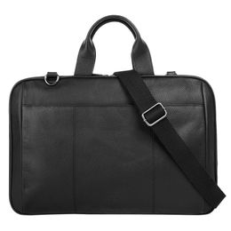 Aktentasche Bodenschatz, Gr. B/H/T: 45cm x 29cm x 3cm onesize, schwarz, Leder, unifarben, Taschen Aktentasche, echt Leder